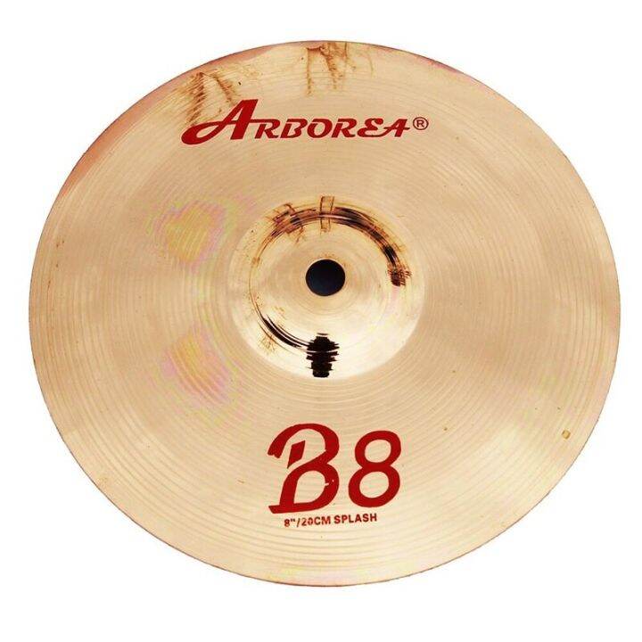 ชุดฉาบ Arborea ฉิ่งฉาบ B8 8นิ้วสำหรับชุุดกลอง สีแดง Th