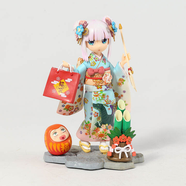 นางสาว Kobayashi S Dragon Maid Kanna Kamui Kimono Ver ฟิกเกอร์โมเดล Pvc ขนาด17ของเล่นสะสมรูป