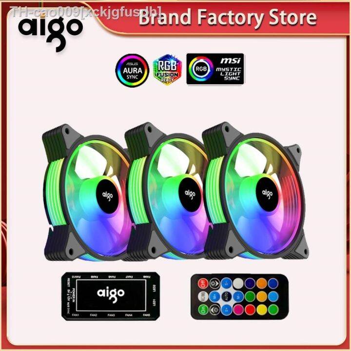 ﺴ㍿ Aigo AR12 120mm Cooling Fan RGB Heat dissipation 3pin 5v aura sync ...