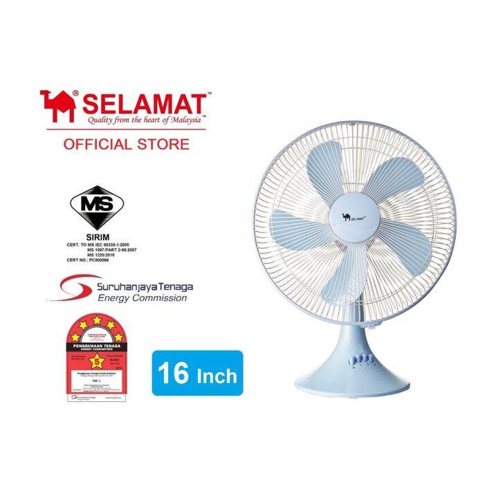 Selamat MQ-P316T 16" Table Fan/Kipas Meja 16" | Lazada