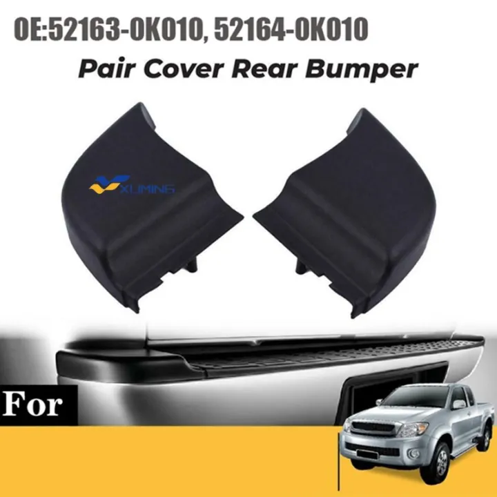 Xuming Rear Bumper End Plate Corner Cap Trim Fit for Toyota Hilux Vigo ...