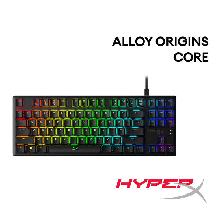 HyperX Alloy Origins Core RGB 87 Tenkeyless Mechanical Gaming Keyboard ...