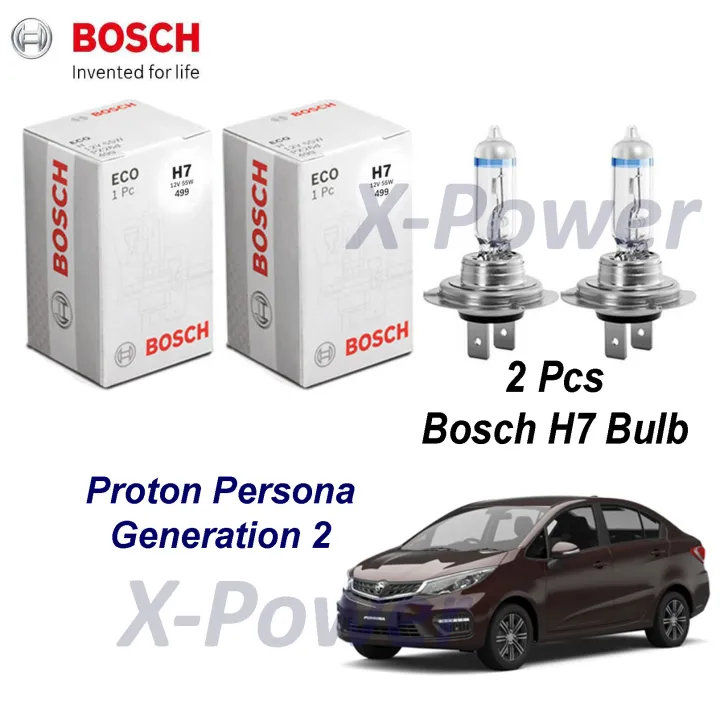 Bosch Halogen Headlamp Yellowish Bulb H7 12v - Proton Persona ...