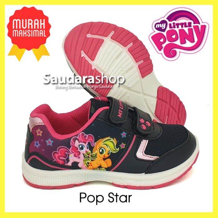 Sepatu Little Pony POP Star Hitam Pink / Sepatu Sekolah Little Pony ...