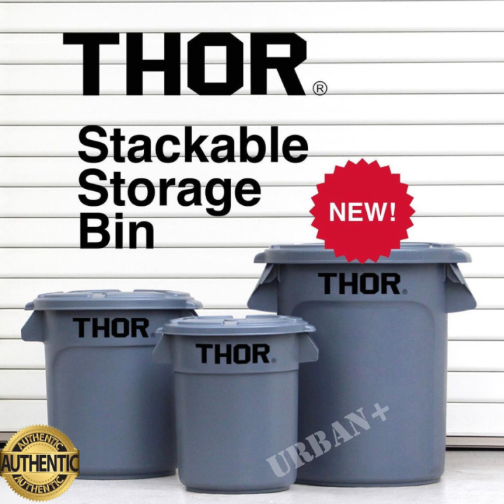 TH0R BIN STACKABLE STORAGE WITH LID ROUND : 60L, 38L , 28L - THOR | Lazada PH