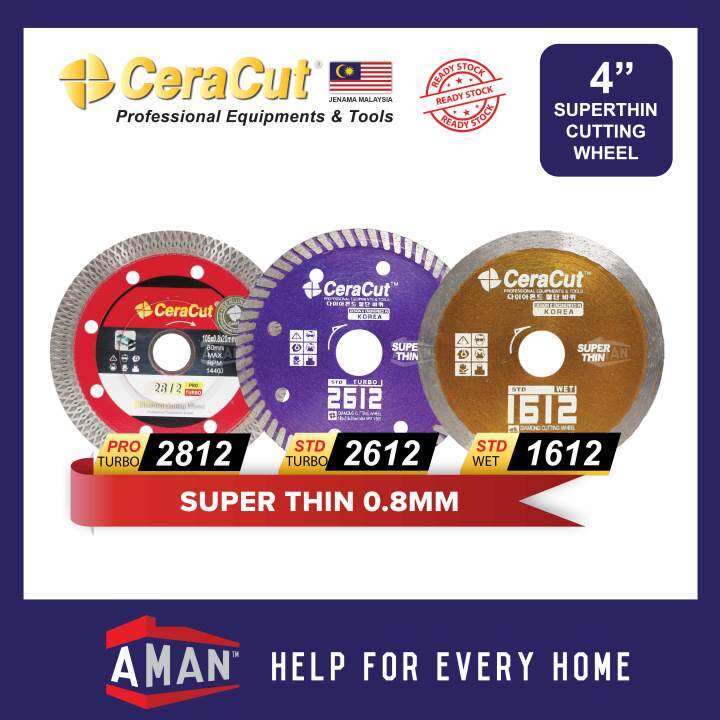 CERACUT Super Thin Diamond Cutting Disc Pro Turbo Standard Wet Diamond ...