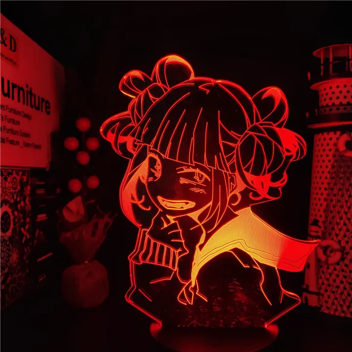 Action Figure My Hero Academia Cross My Body 3D Toy Himiko Toga Lamp ...