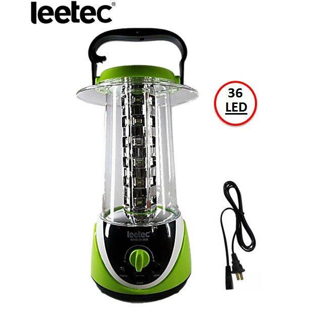 ♙LEETEC LT-363S Rechargeable LED Light Lantern with Built-in Solar ...
