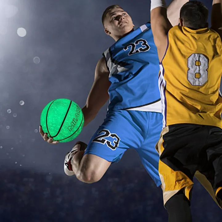 Outdoor Basketball Glow in The Dark Luminous Basketball Holographic ...