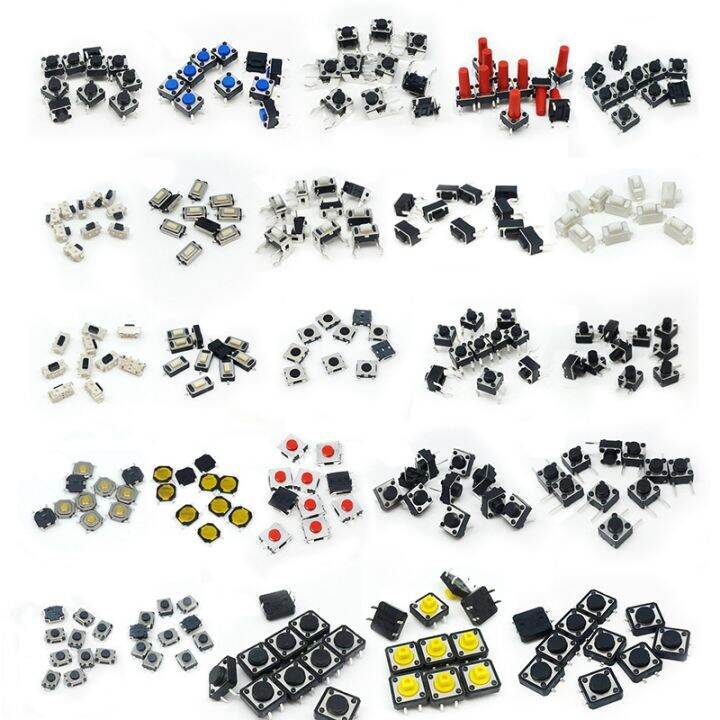Mini Switch 125Pcs 25Types/Lot Assorted Push Button Tact Switches Reset ...