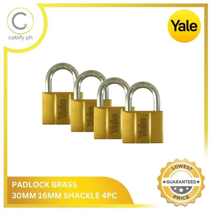 Yale Padlock Brass 30mm 16mm Shackle 4pc Keyed-Alike | Lazada PH