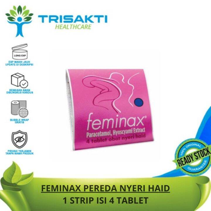 Feminax Strip isi 4 Tablet Mengurangi Nyeri Haid | Lazada Indonesia