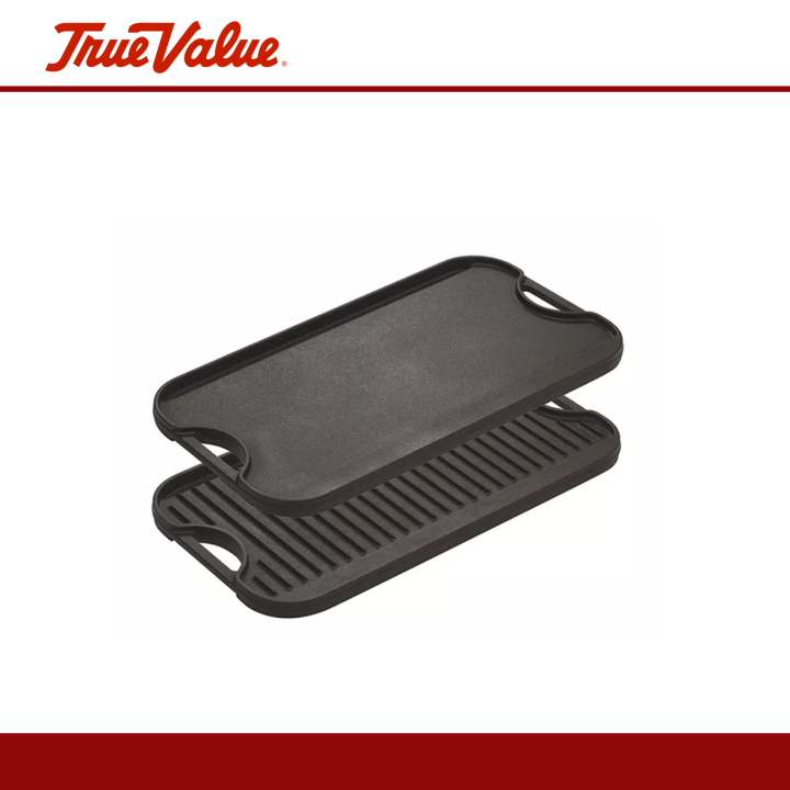 Lodge Pro-Grid Cast Iron Grill and Griddle Combo, Reversible, 20 x 10. ...