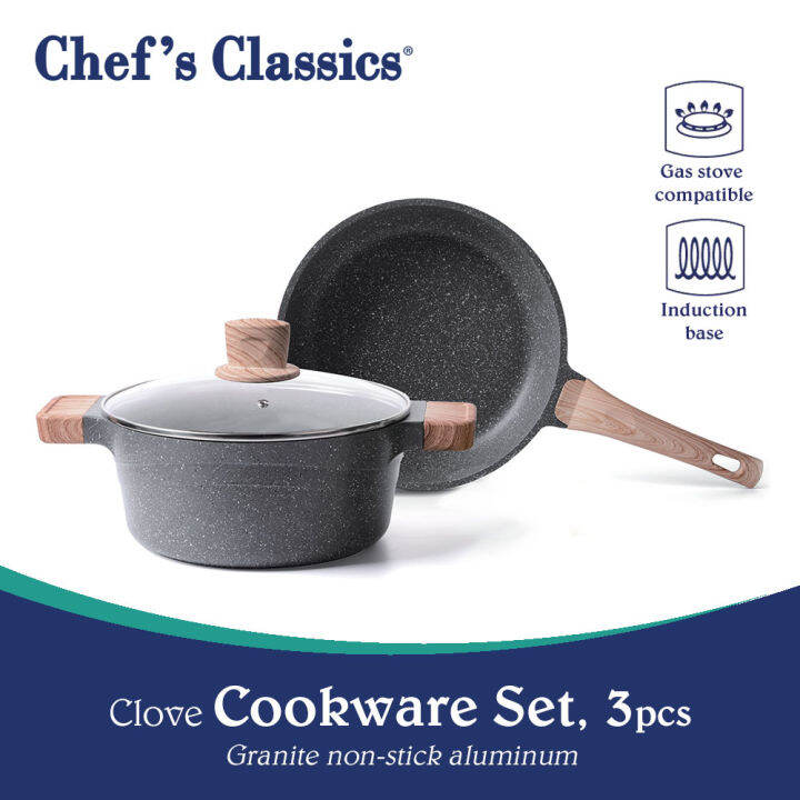Chef's Classics Clove Non-Stick Cookware Set, 3pcs | Lazada PH