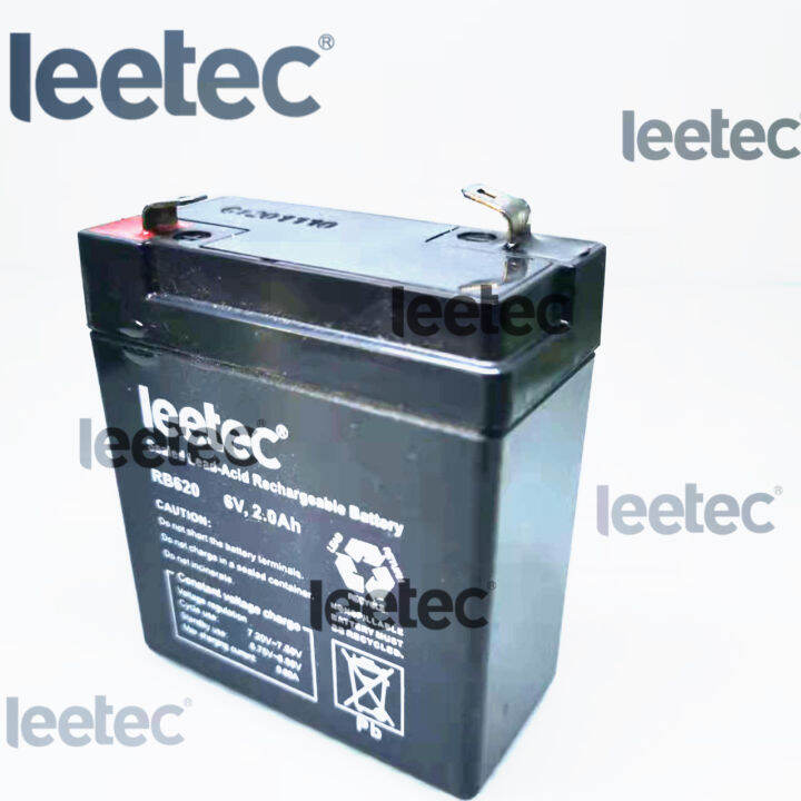 Rechargeable Battery Sealed Lead-Acid 6V 2.0Ah LEETEC RB620 | Lazada PH