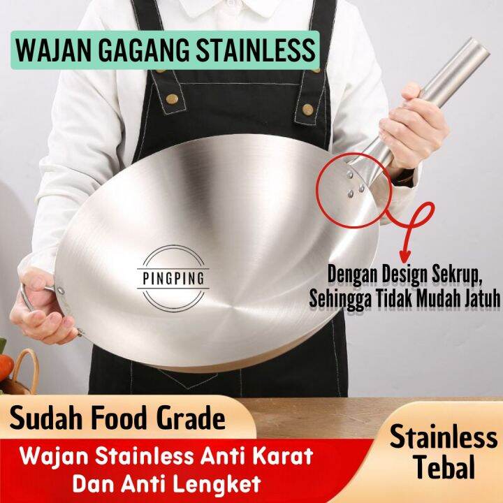 Wajan Goreng dengan Gagang Stainless Steel | Lazada Indonesia
