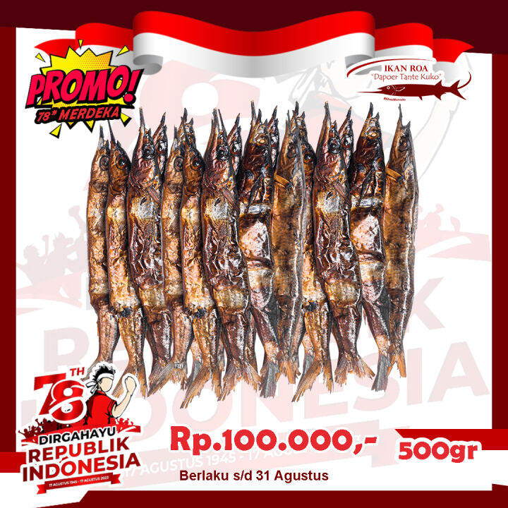 IKAN ROA UTUH || Berat 500g || IKAN ASAP || ROA FUFU | Lazada Indonesia