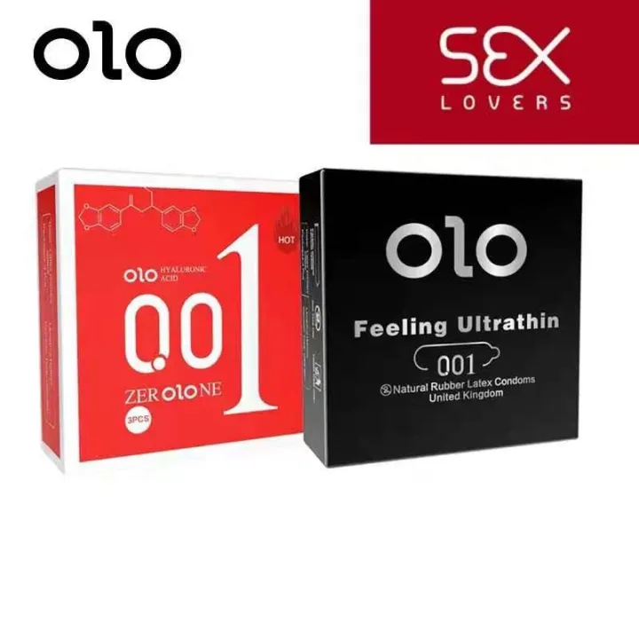 OLO Zero Okamoto-Inspired 001 3pcs Feeling Ultrathin Natural Rubber Latex Condoms for Men ...