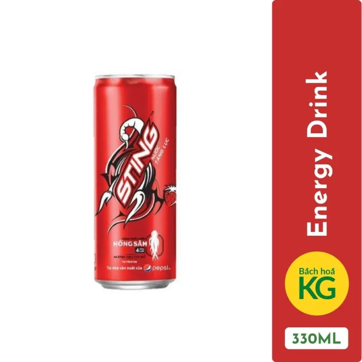 PEPSI Sting energy drink can 320ml - Nước tăng lực Sting vị dâu 320ml ...