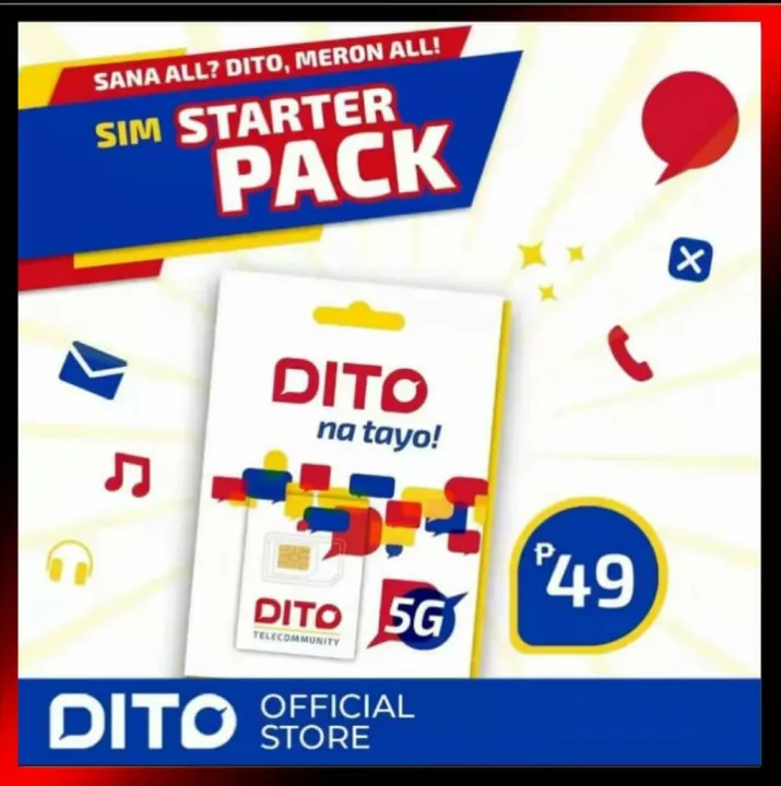 DITO SIM CARD 5G with 3GB DATA +CALLS&TEXT Brand New & Sealed | Lazada PH