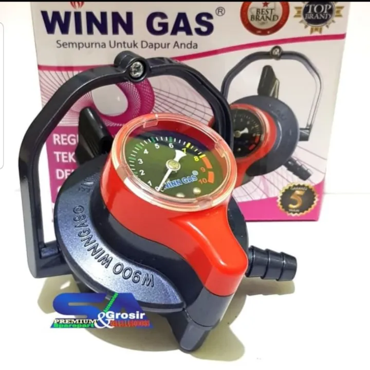 WINN GAS Regulator W 900 M Meter Triple Lock/Tiga Pengunci Pengaman ...