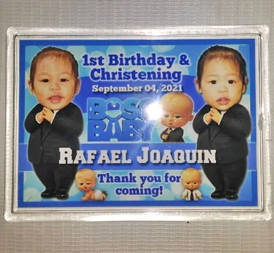 ₱22 per piece PERSONALIZED BOSS BABY REF MAGNET souvenir giveaway ...