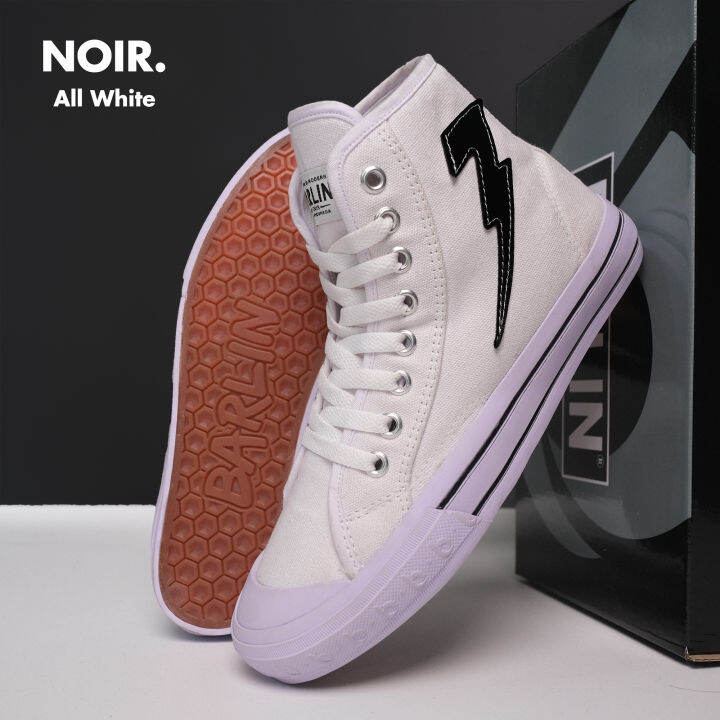 BARLIN - Sepatu Sneakers Casual Pria Wanita - Noir White Black | Lazada ...