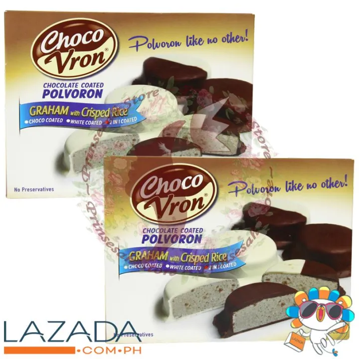 Chocovron Chocolate Coated Polvoron Graham with Crisped Rice 12s 240g 2 ...