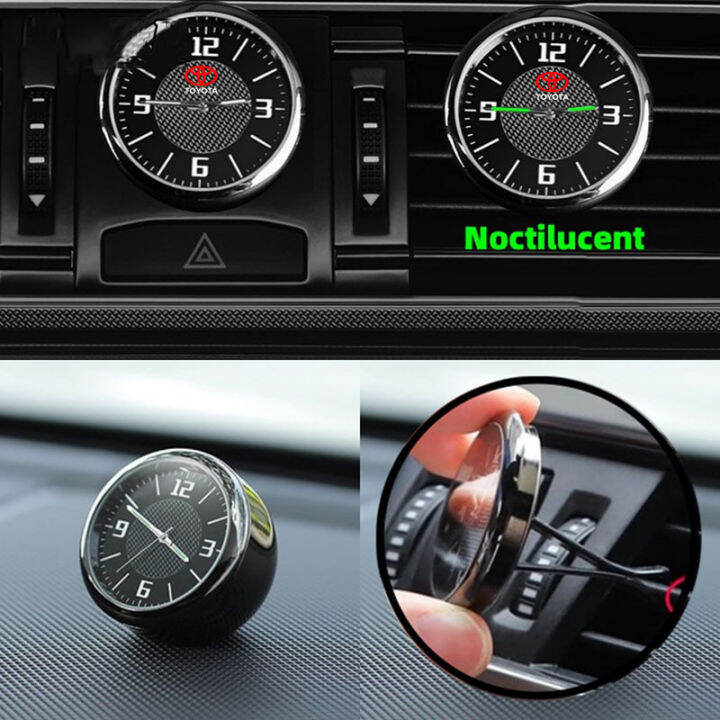 Toyota Car Mini Quartz Clock In the Dark luminous Interior Clock ...