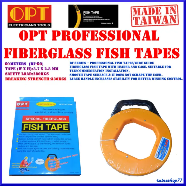 OPT Professional Special Fiberglass Fish Tape 60 Meters | Lazada PH