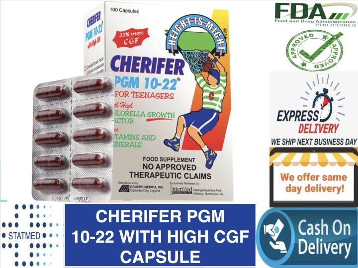 Cherifer PGM 10-22 for Teenagers Capsule 1 box [100 caps] | Lazada PH
