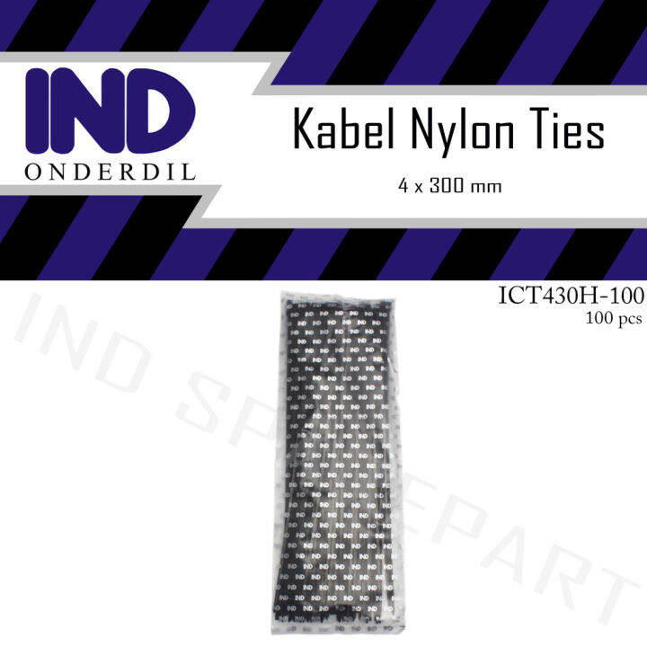 Kabel-Cable-Pengikat Nylon-Nilon Tie-Ties-Tis 4x300-4 x 300 mm Hitam ...