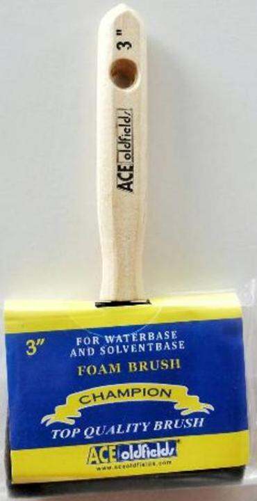 FOAM BRUSH 3 INCI ACE OLDFIELD CHAMPION / KUAS BUSA SPONS GAGANG KAYU ...