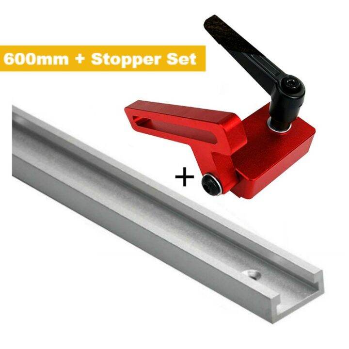 1ชุด T-Track และ Track Stop อลูมิเนียม T-Track Slot งานไม้ Mitre Track ...