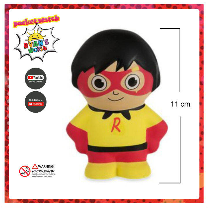 Ryan's World Mega Superhero Ryan with Red Mask Titan Soft & Slow Rise ...