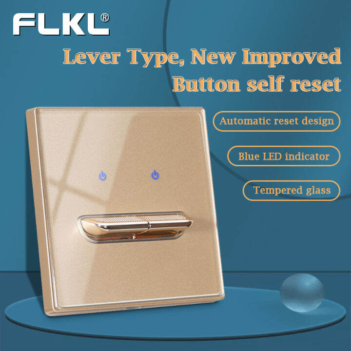 FLKL Wall Power Switch Modern Lighting Switch Universal 3 Plug Point ...