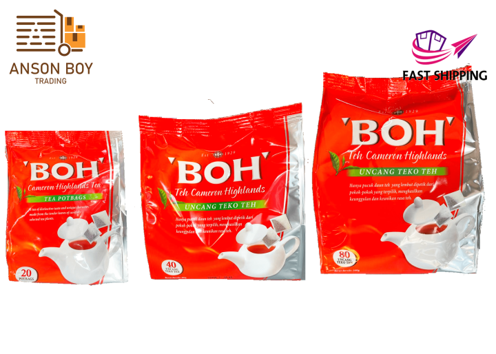 [READY STOCK] BOH TEA POTBAGS/TEH UNCANG TEKO BOH 20'S/40'S/80'S | Lazada