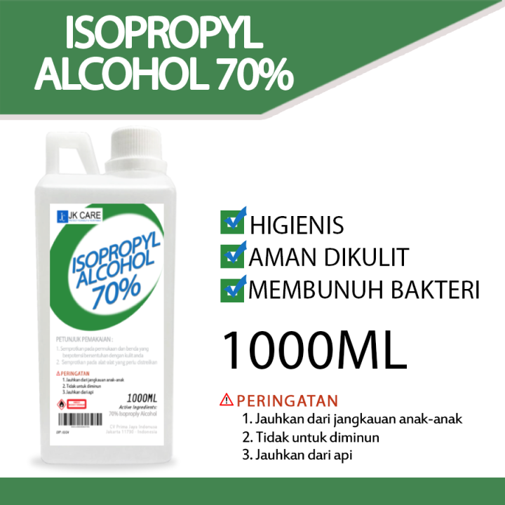 JK CARE Isopropyl Alcohol 70% Alkohol Murni IPA - 1000ml / Isopropil ...