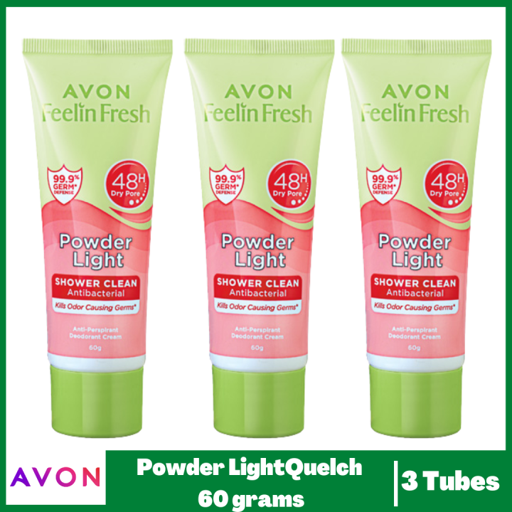 AVON Feelin Fresh Powder Light Quelch 55g ( 3 TUBES ) | Lazada PH