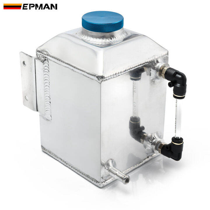 EPMAN Aluminum Square Car Engine Oil Catch Tank Can Reservoir Breather ...