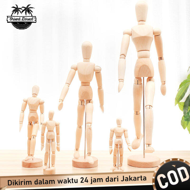 Action Figure Wooden Human Figure Kayu Artists Manekin Untuk Model ...