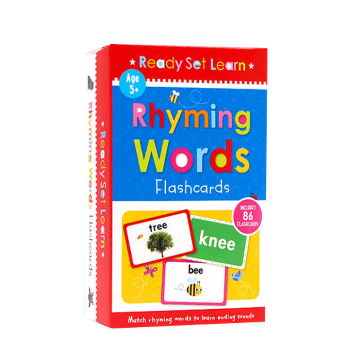 Flash cards English original supporting word card rhyming words ...