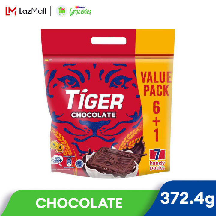 Tiger Plain Sweet Chocolate Biscuit Multipack 372.4g | Lazada