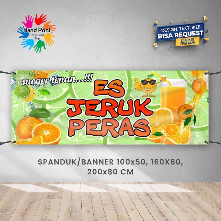 Spanduk Banner Es Jeruk Peras Hijau E Gratis Memesan Desain | Lazada ...