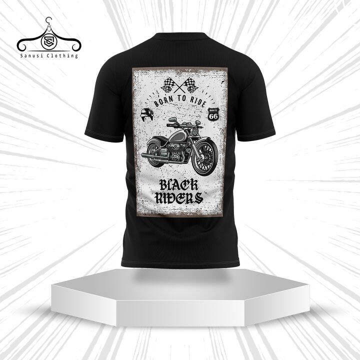 T-Shirt Kaos distro motif Born To ride black Riders Baju MotorCycle ...
