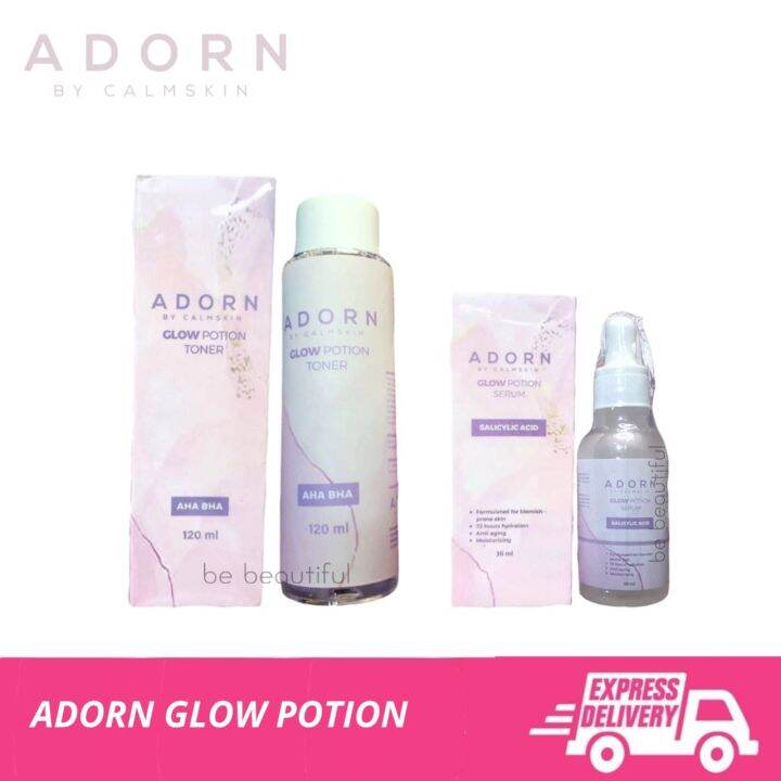 Adorn Glow Potion Toner AHA BHA (120ml) Adorn Glow Potion Serum ...