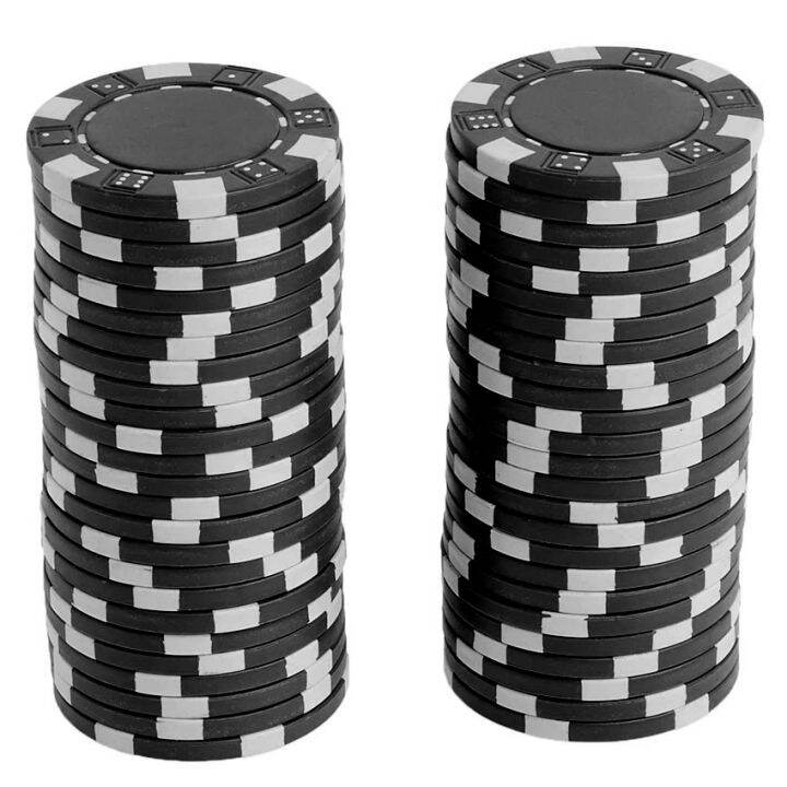 50pcs Striped Rim Plain Suited Professional Poker Chips Chip | Lazada PH