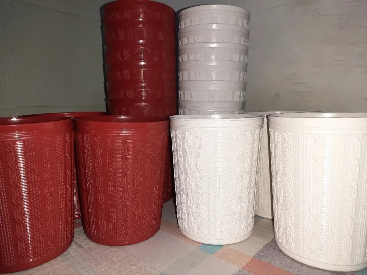 set of 10pcs. knot design round garden pots for plants (5.5x7 inches ...