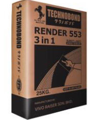 High Quality Water Resistant Render For IBS & Plastered Wall TECHNOBOND 3 IN 1 Render 25Kg | Lazada