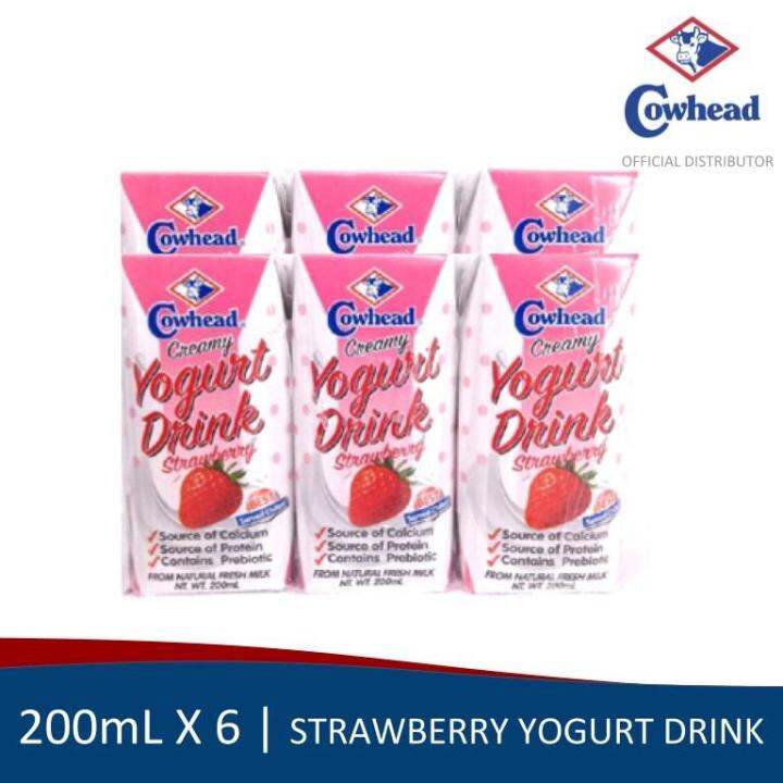 Cowhead Strawberry Yogurt Drink 200mLx6 | Lazada PH